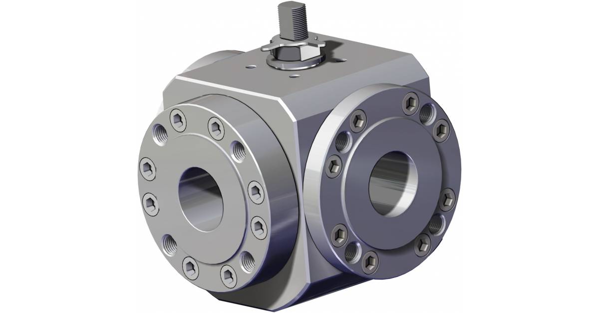 Küresel Vana MAGNUM Split Wafer 3 yol 4 contalı PN 16-40 ANSI 150 ...